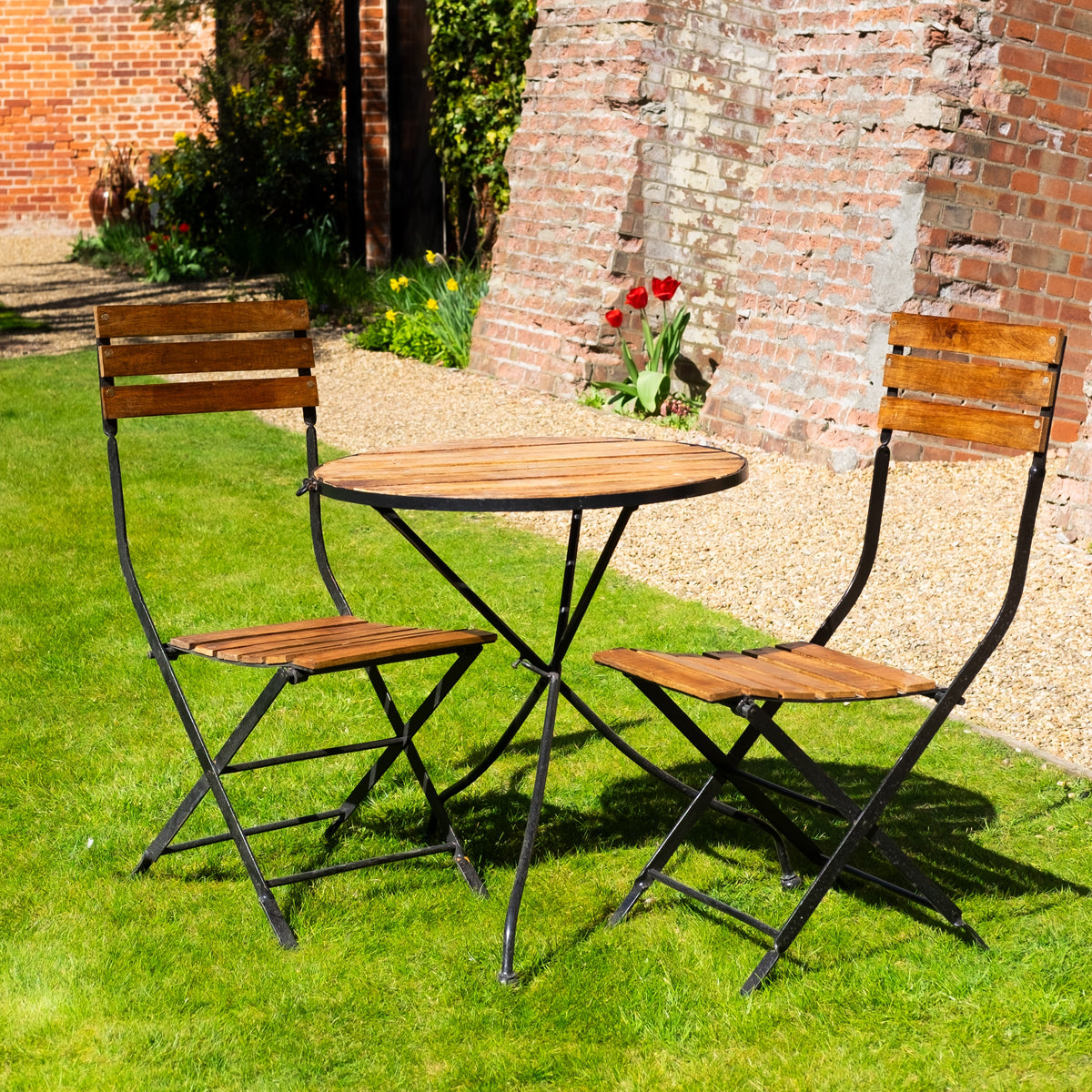 Mango Wood & Iron Garden Table – Snape Maltings